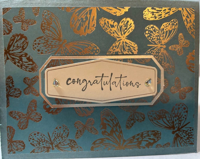 Beautiful Butterfly Congratulations Card Matching Envelope - Etsy