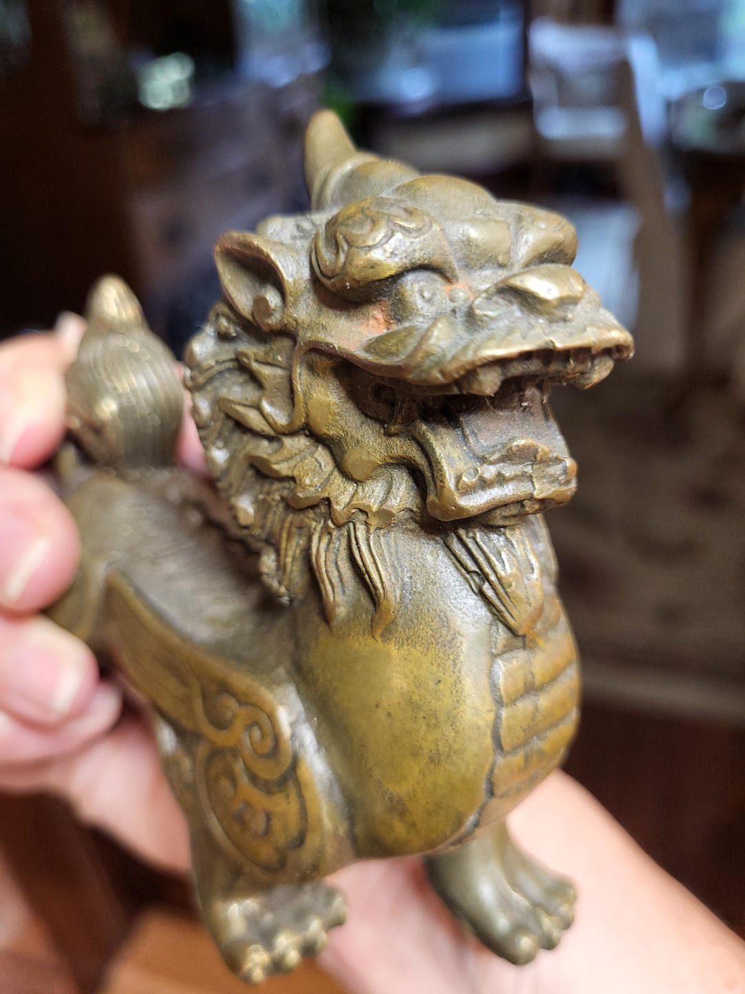 Chinese Brass Winged Creature Figurine - Etsy