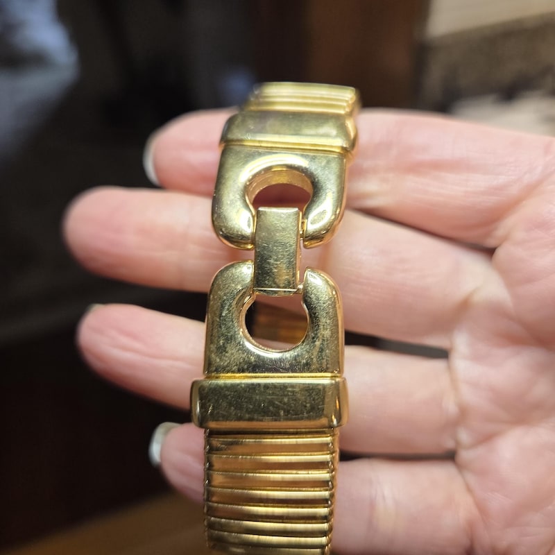 Wide Gold Omega Bracelet - Etsy