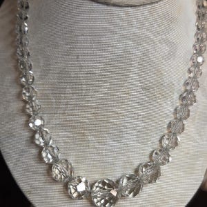 Vintage Crystal Necklace on Chain - Etsy