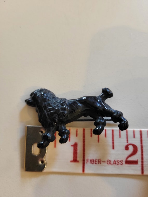 Victorian Poodle Brooch/Antique Black Poodle Pin C Cl… - Gem