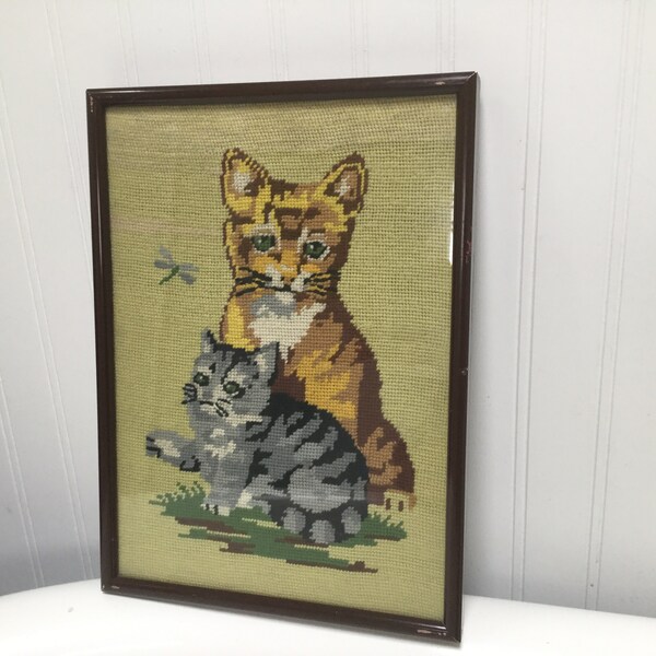 Cat Needlepoint - Etsy