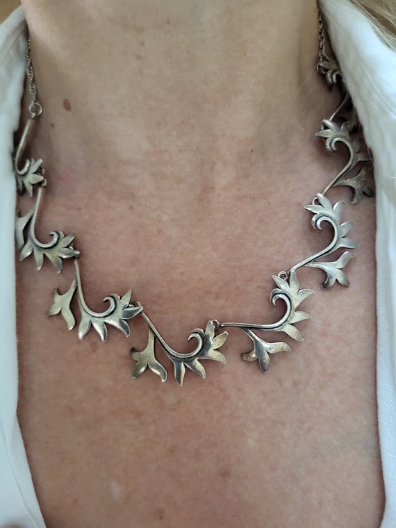 Vintage Peter Stone Sterling Signed Necklace - Gem