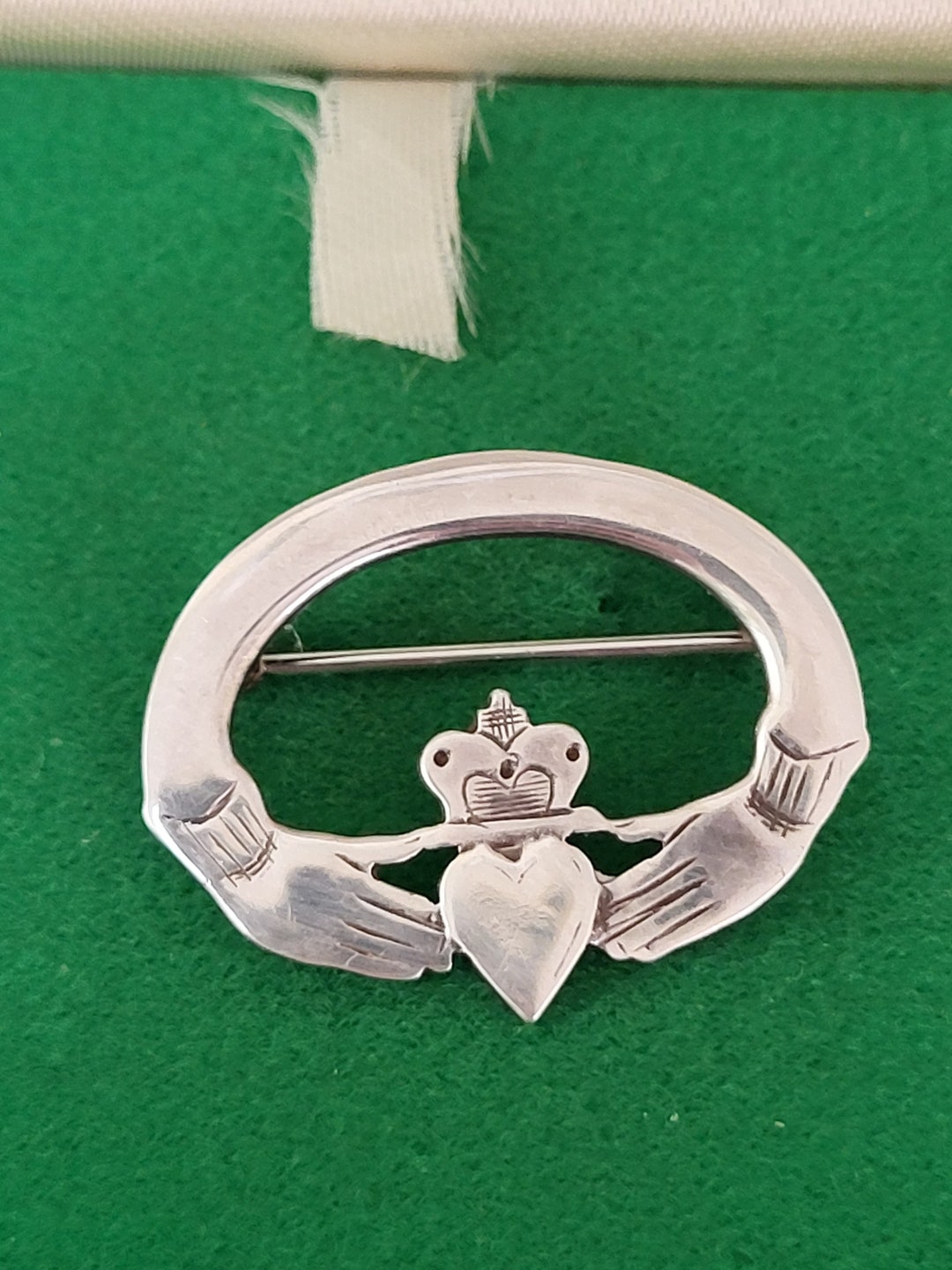 Irish Claddagh Brooch Sterling Silver in Original Box - Etsy