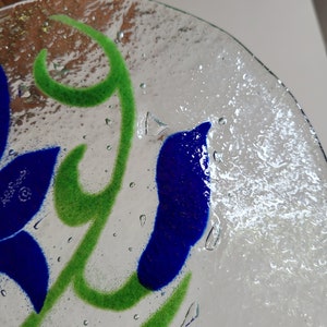 Art Glass Plate Signed/fused Glass Plate - Etsy