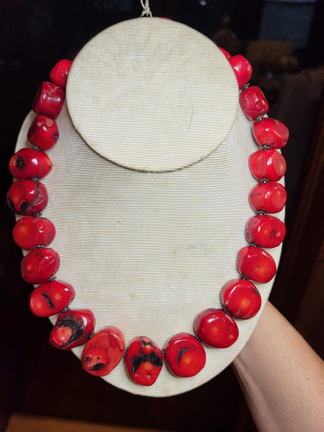Chunky Red Dyed Bamboo Coral Choker Necklace - Etsy