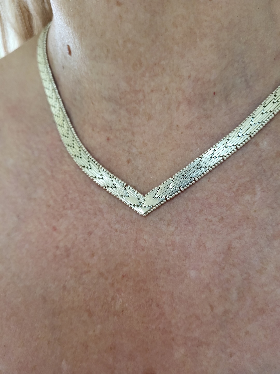 Sterling Silver V Chain Necklace 36grams - Etsy