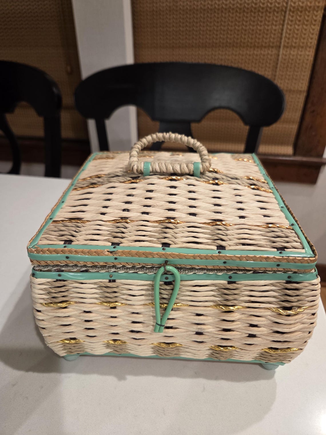 1950s Wicker Sewing Music Box - Etsy