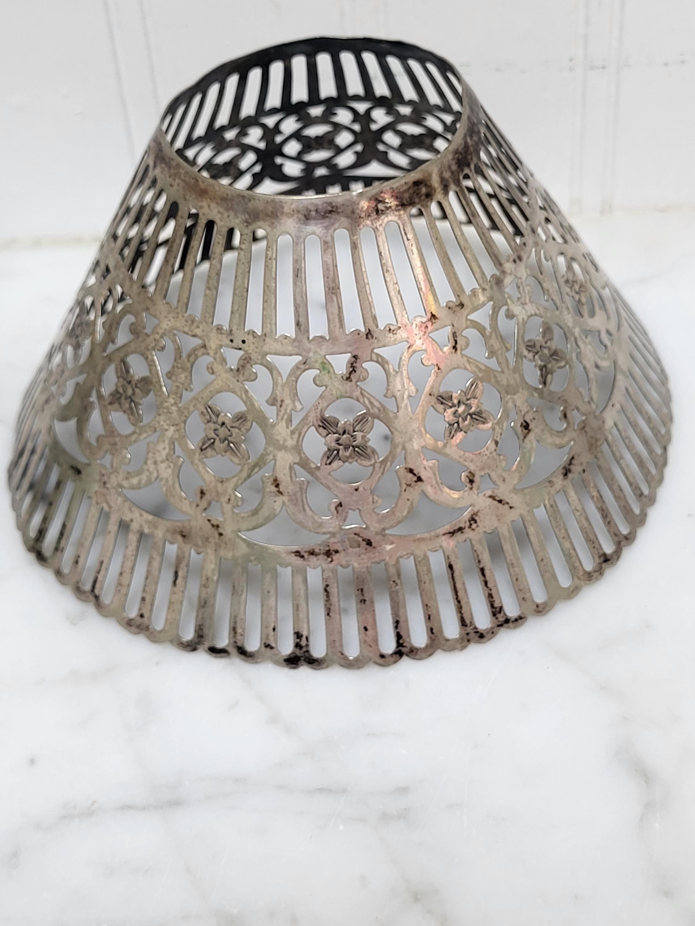 Pierced Silverplate Candle Shade Light Lamp Holder - Etsy