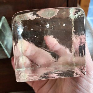 Vintage Pair of Littala Ice Block Paperweight Art - Etsy