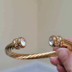 80s Rope Bangle Bracelet With Rhinestones - Etsy