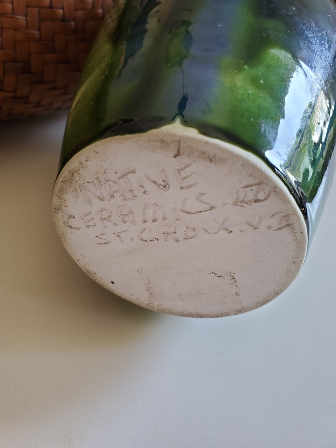 Vintage St. CROIX POTTERY VASE | Etsy