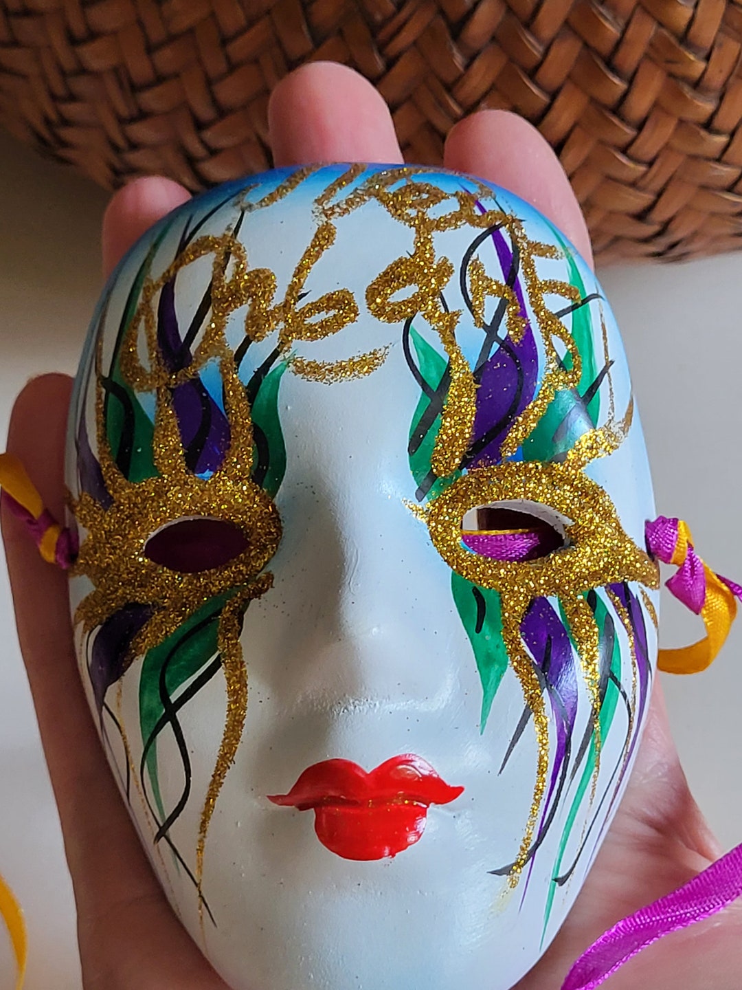 Madigras Ceramic Mask Wall or Table Decor/party Decor - Etsy