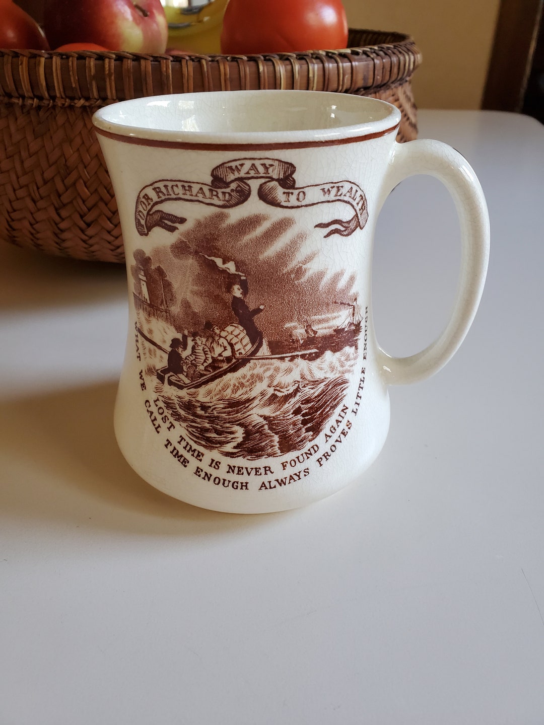 Vintage Mal Pottery Mug/poor Richard's Way to Wealth - Etsy