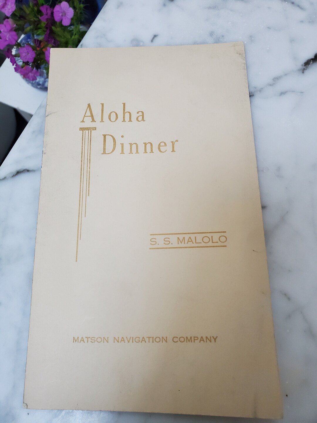 S.S. Aloha Dinner Menu 1931 Cruise - Etsy