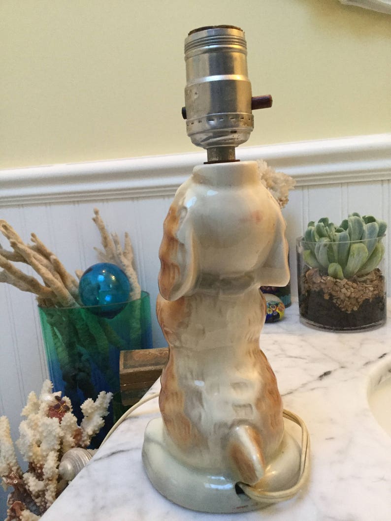 Vintage Puppy Dog Lamp - Etsy