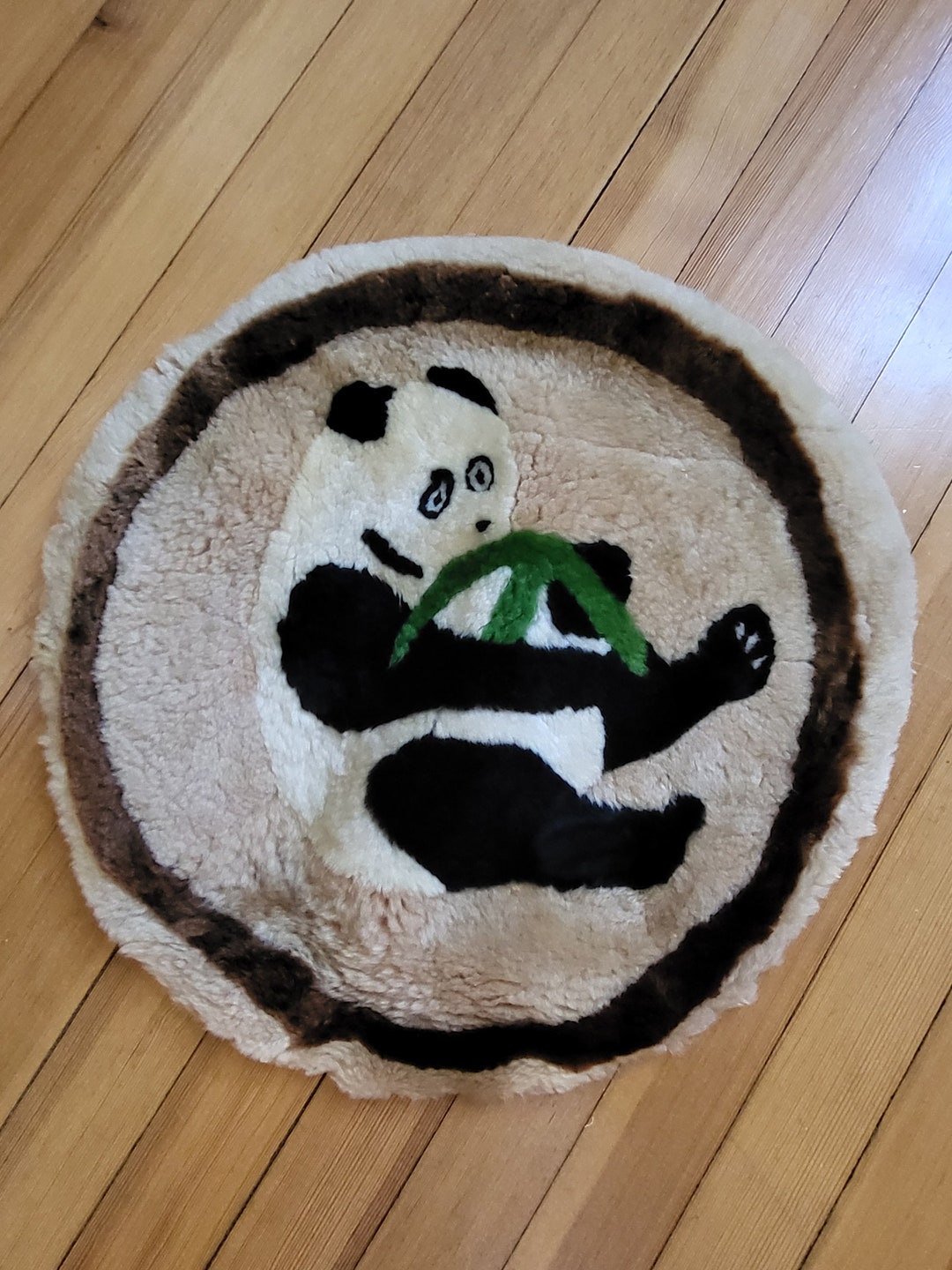 Alpaca Wool Panda Bear Rug/pillow Salvage/panda Bear Alpaca Wool Wall ...