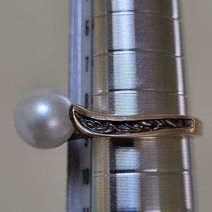 Vintage 10k Gold Pearl Ring Signed Dason - Etsy