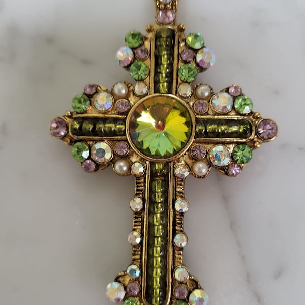 Rhinestone Cross - Etsy