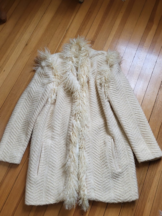 Vintage Mongolian lamb wool Sweater Jacket 1980s - Gem