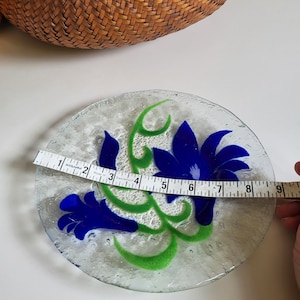 Art Glass Plate Signed/fused Glass Plate - Etsy