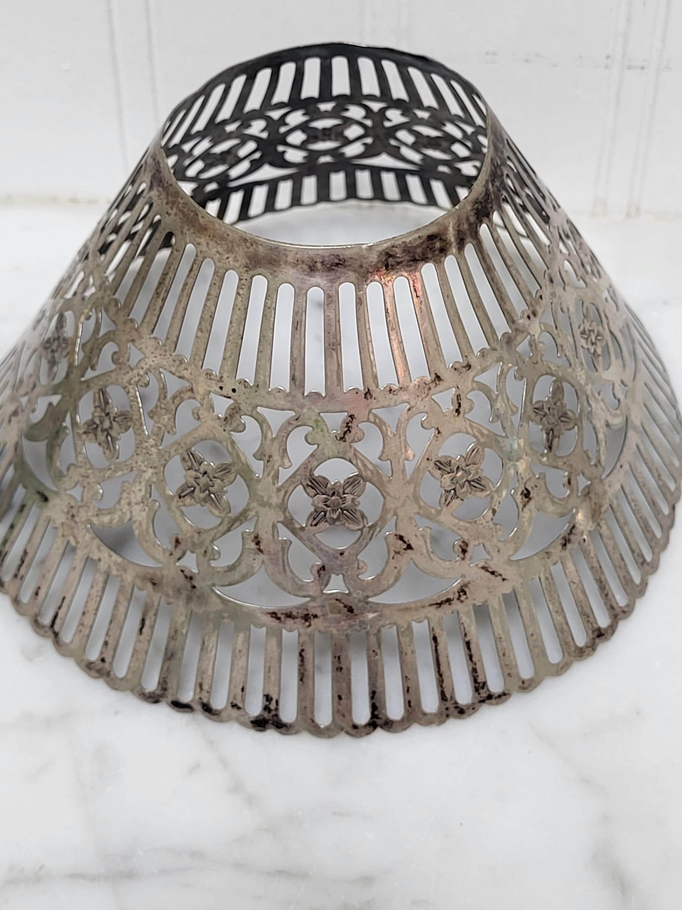 Pierced Silverplate Candle Shade Light Lamp Holder - Etsy