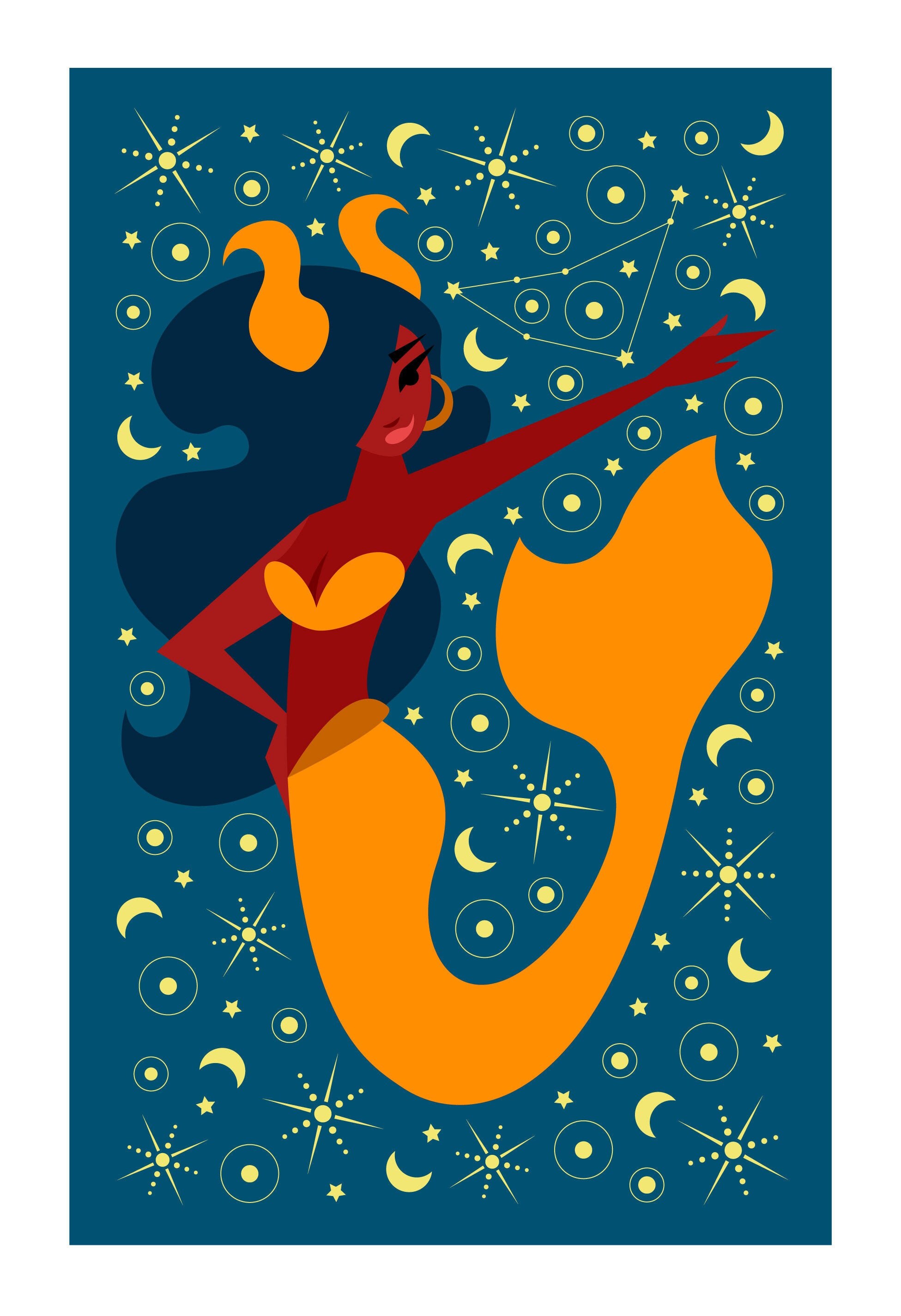 CAPRICORN - Zodiac Art Print - Etsy