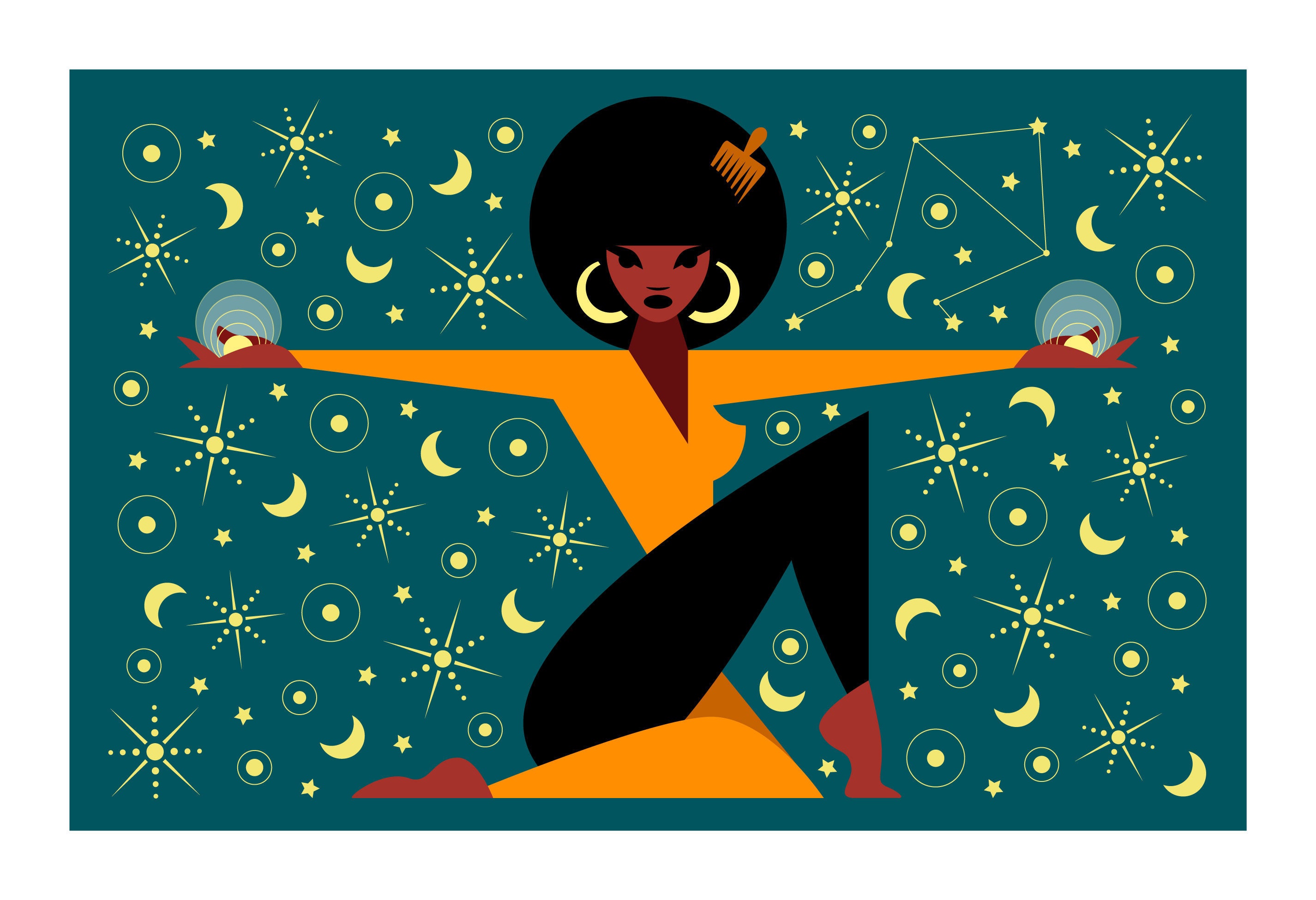 LIBRA - Zodiac Art Print - Etsy