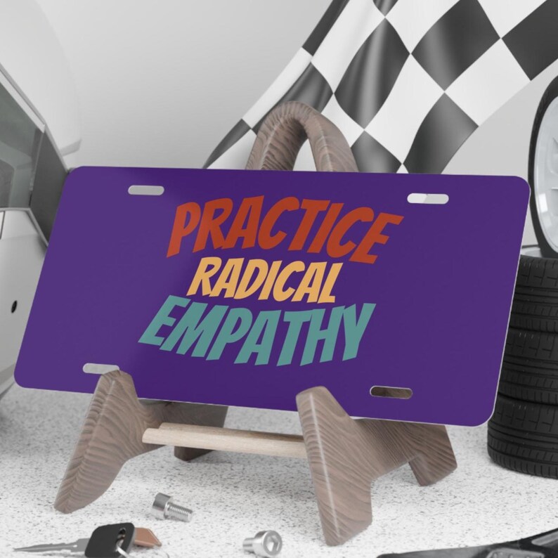 Colorful Empathy Vanity Plate: Custom Aluminum Car Tag - Etsy