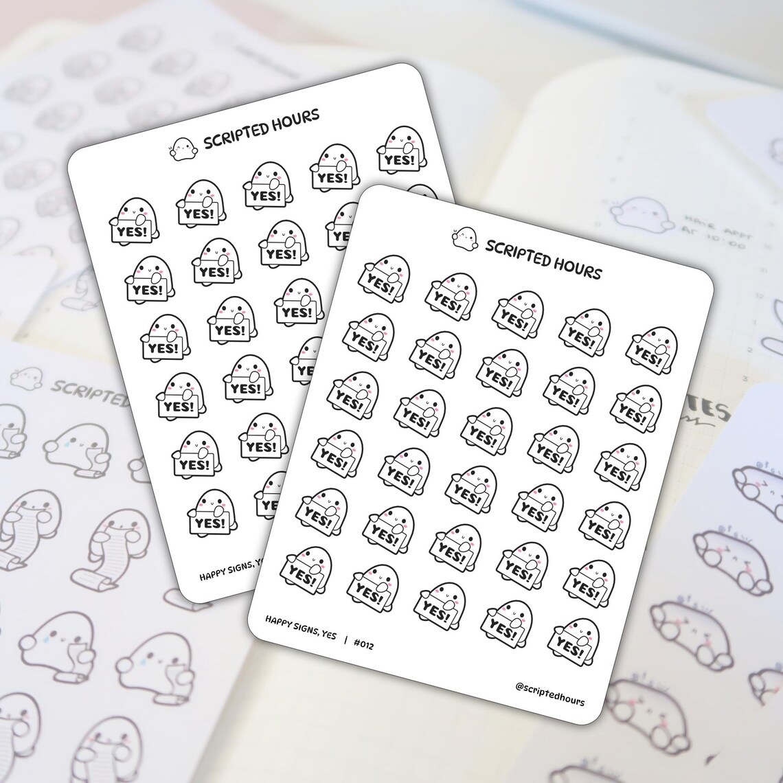 Happy Signs, YES! | Kawaii Stickers for Planners - Etsy