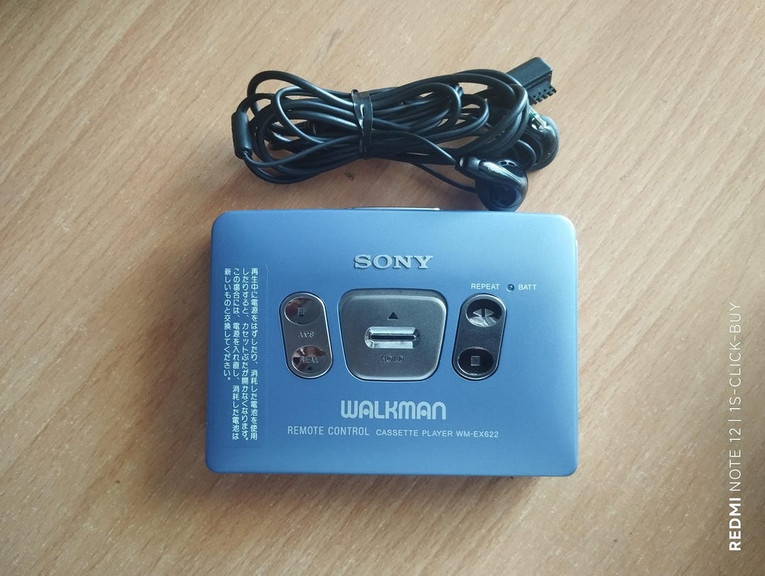 Sony Walkman Cassette Player Wm-ex 622 Blue- 1995 Working - Etsy