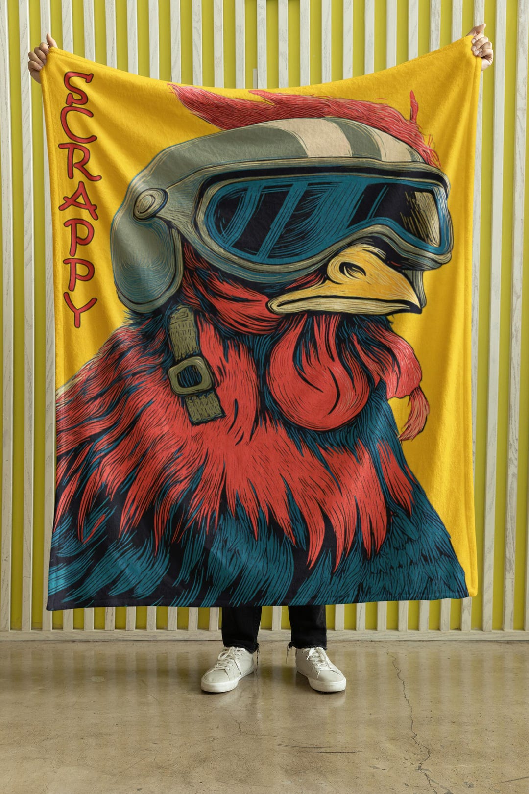 Arc Raiders Scrappy Chicken Gamer Blanket, Retro Comic Style - Etsy
