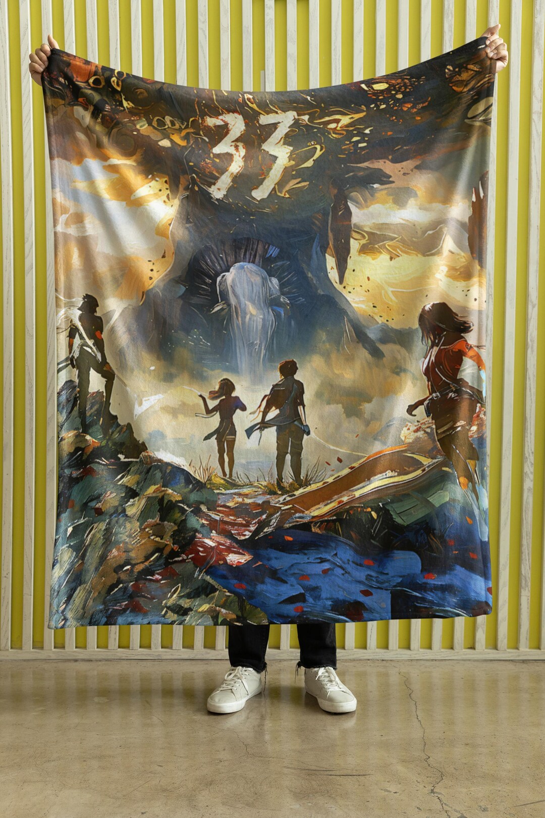 Clair Obscur Expedition 33 Blanket, Gamer Gift, Cozy Video Game Throw ...