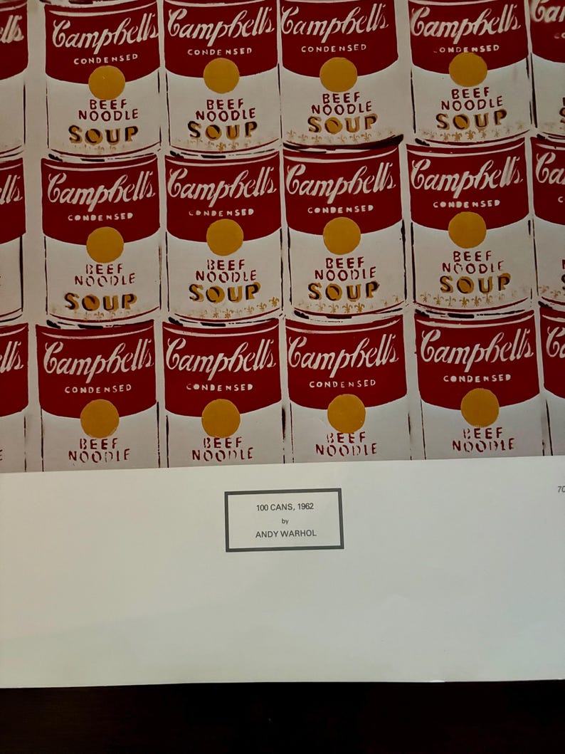 Rare Andy Warhol 100 Cans 1978 Lithograph - Etsy