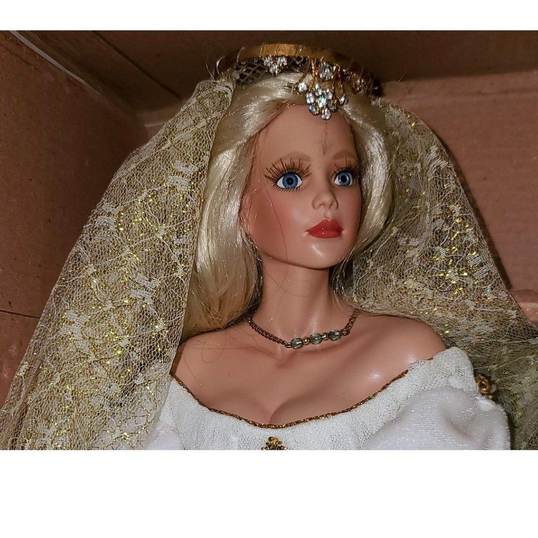 Ashton Drake Princess and Pea Bride Porcelain Doll Cindy Mcclure ...