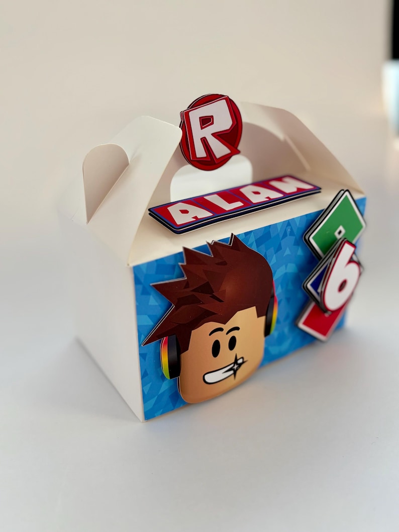 12 Personalized Roblox Favor Boxes | Set of 12, Birthday Party - Etsy