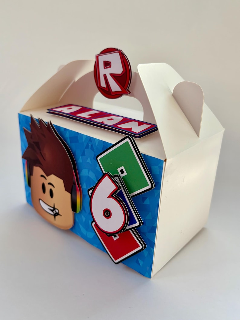 12 Personalized Roblox Favor Boxes | Set of 12, Birthday Party - Etsy