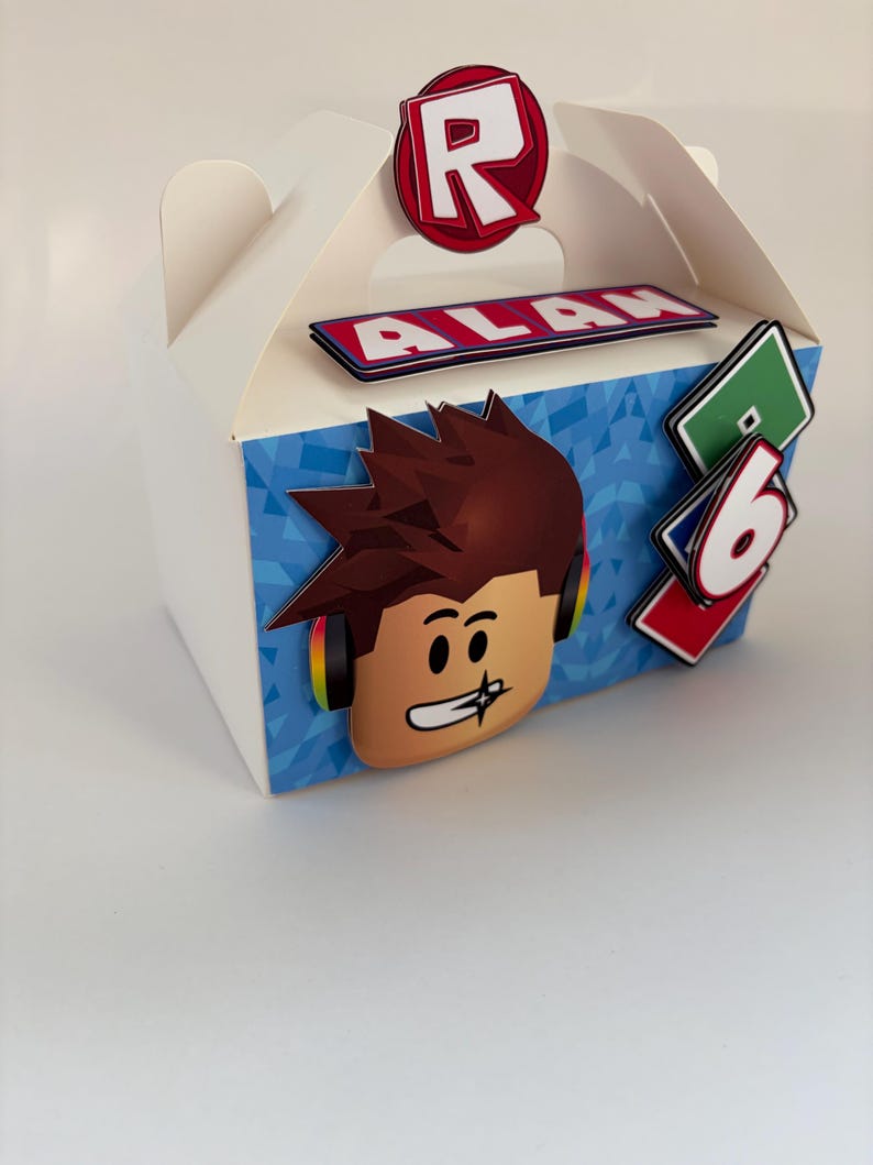 12 Personalized Roblox Favor Boxes | Set of 12, Birthday Party - Etsy
