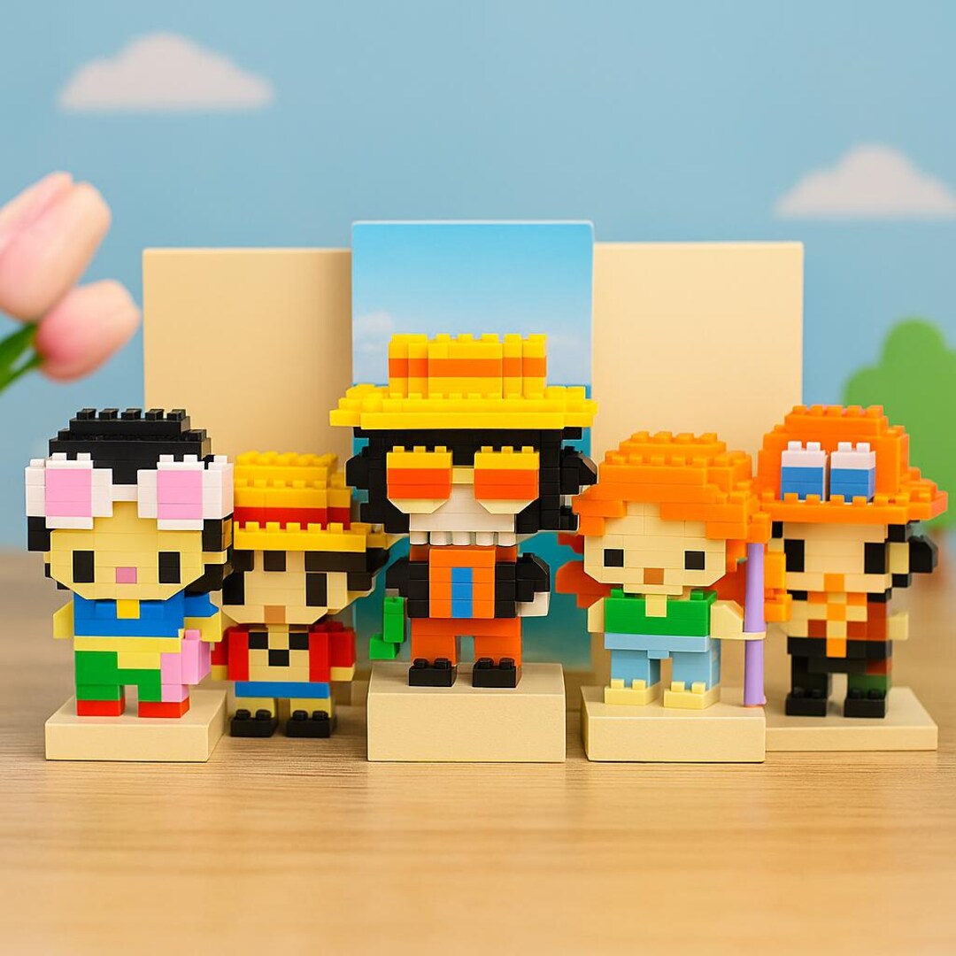 Cute Pixel Building Block Figures Set | Mini Brick Anime Characters ...