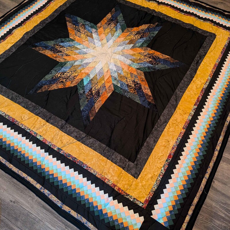 Blue Star Quilt - Etsy