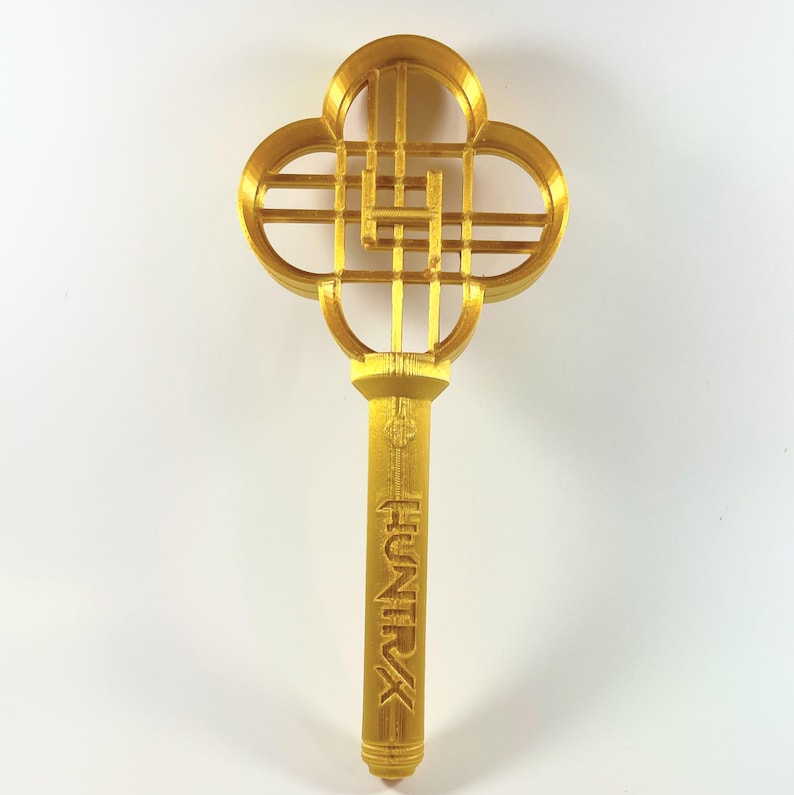 Kpop Demon Hunter Light Stick | Gold Huntrix Staff, Cosplay Prop - Etsy