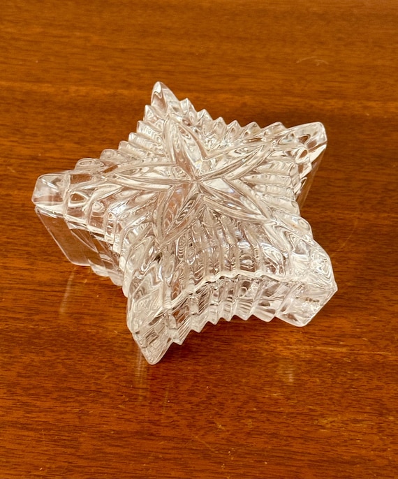 Vintage Crystal Star Box, Cut Glass Trinket Box, Jewe… - Gem