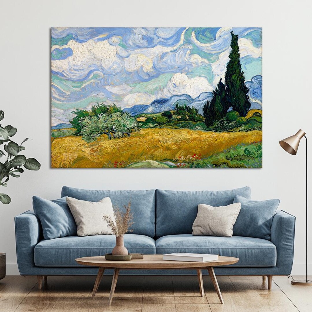Van Gogh Wheat Field Canvas Print: Famous Art, Living Room Decor - Etsy