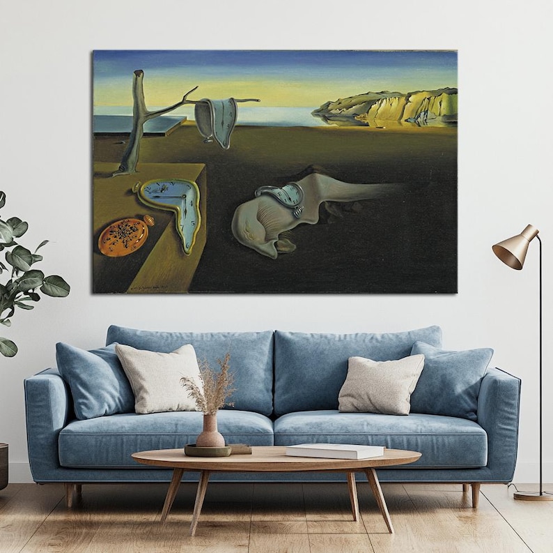Salvador Dali: the Persistence of Memory Canvas Wall Art, Surrealist ...