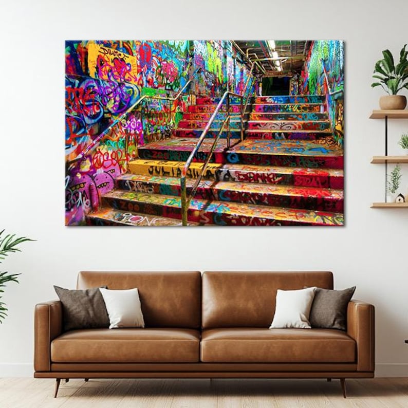 New York Graffiti Canvas Print: Urban Street Art Mural - Etsy