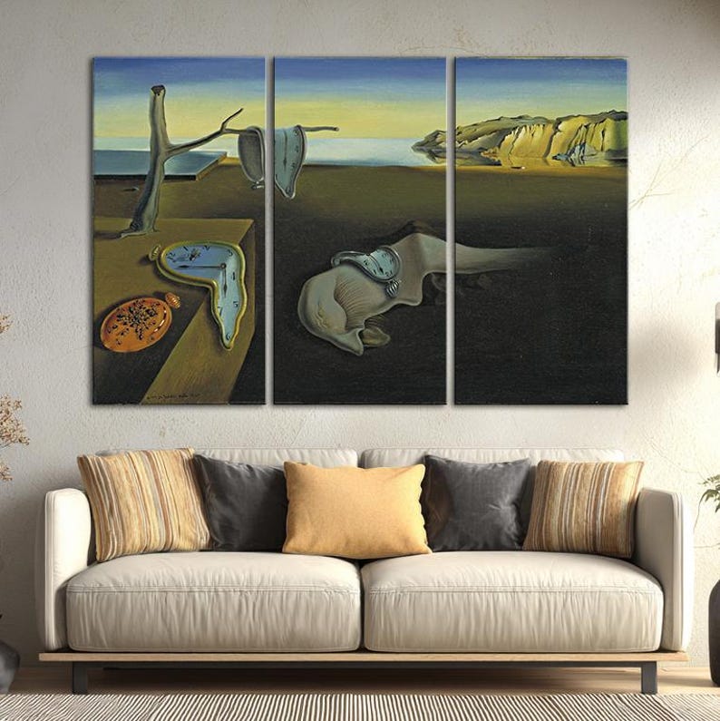 Salvador Dali: the Persistence of Memory Canvas Wall Art, Surrealist ...