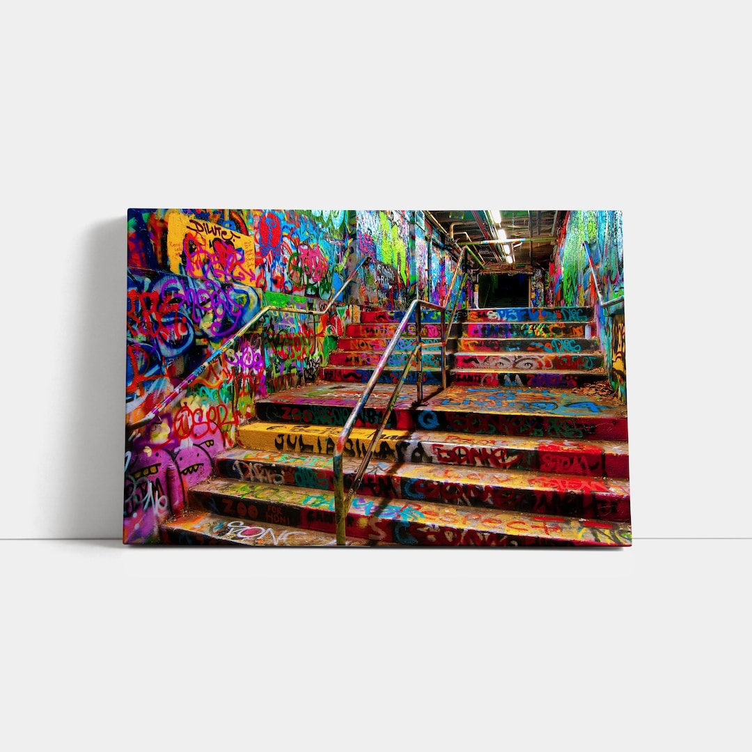 New York Graffiti Canvas Print: Urban Street Art Mural - Etsy
