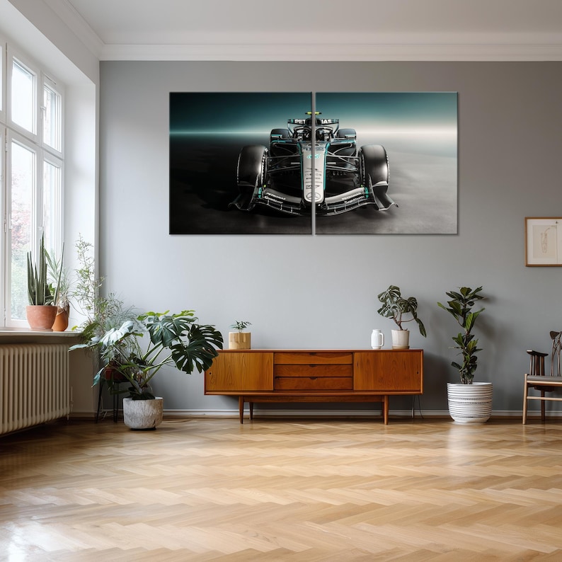 Formula 1 Race Car Canvas Art, Motorsport Garage Decor, Ready to Hang ...