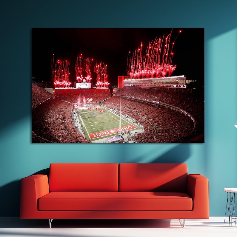 Ohio State Buckeyes Stadium Canvas Art, American Football Print - Etsy