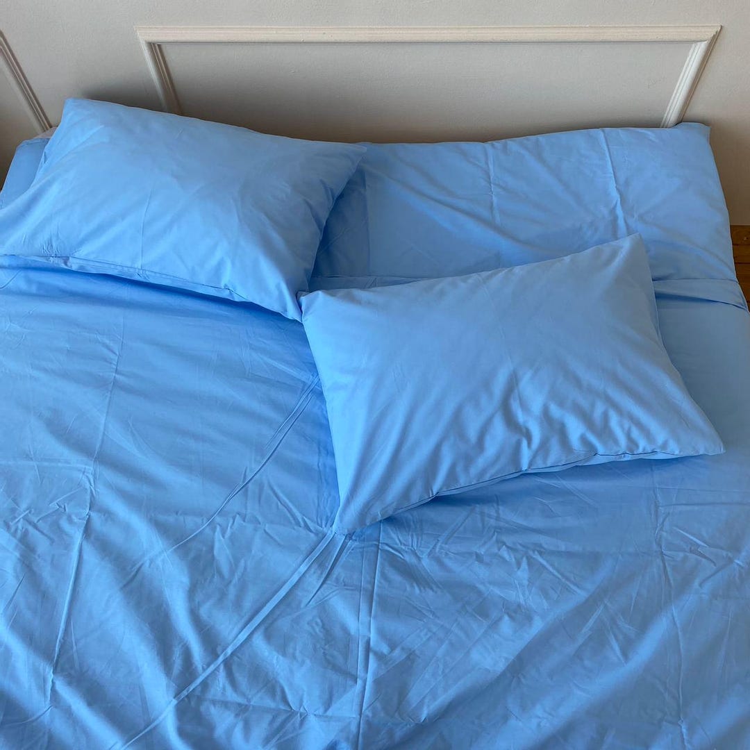 Cotton Bedding Set: Sky Blue Bedroom Decor (queen & King Sizes) - Etsy